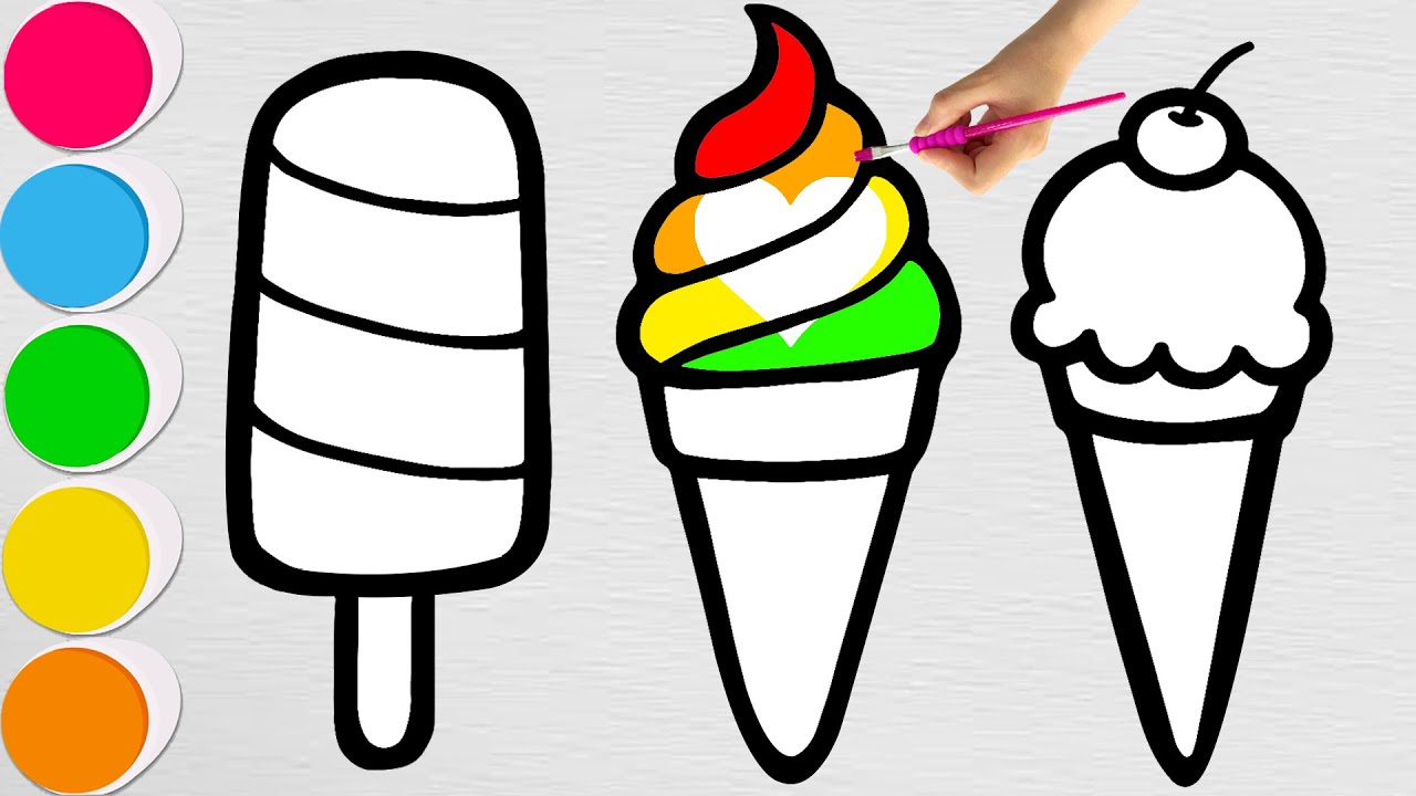 How To Draw A Cute Ice Cream | Step by Step - YouTube