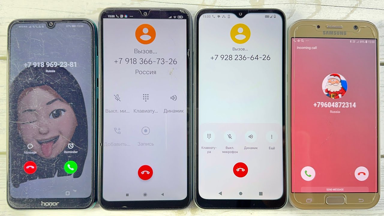 Incoming Calls Honor Redmi 9c + Samsung Galaxy A7 + Infinix X675 ...