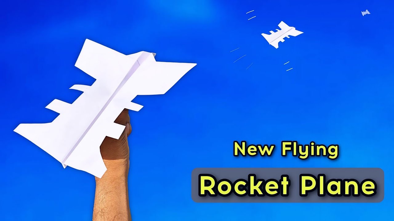 How to make new rocket launcher, paper flying rocket plane, a4 flying ...