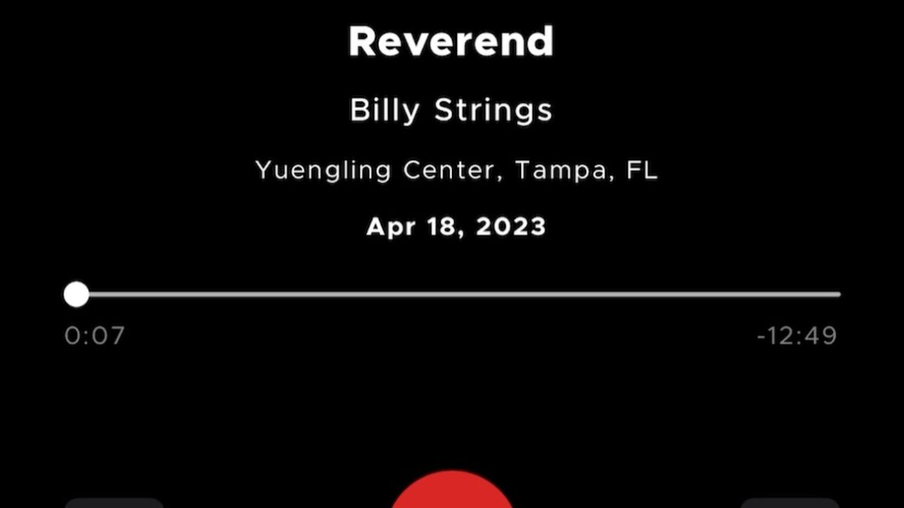 Billy Strings- Reverend 4/18/23 Tampa, FL - YouTube