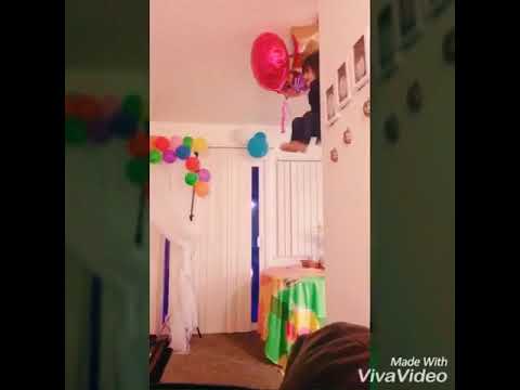 Baby flying with helium balloon - YouTube