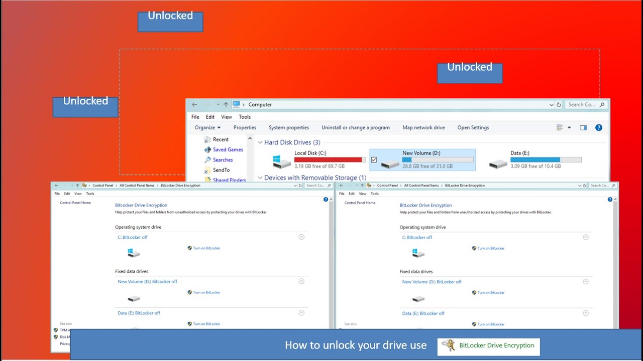 How to unlock your drive using BitLocker - YouTube