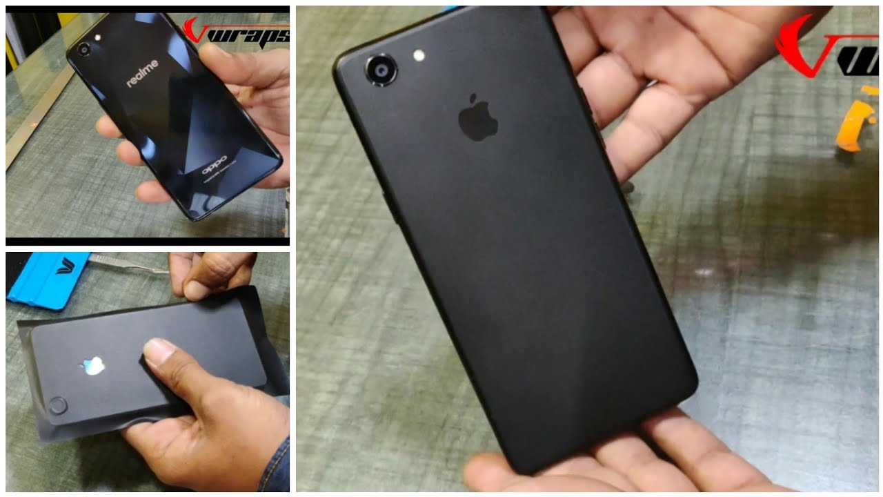 Realme 1 converted in iPhone simple trick | phone vinyl wrapping ...