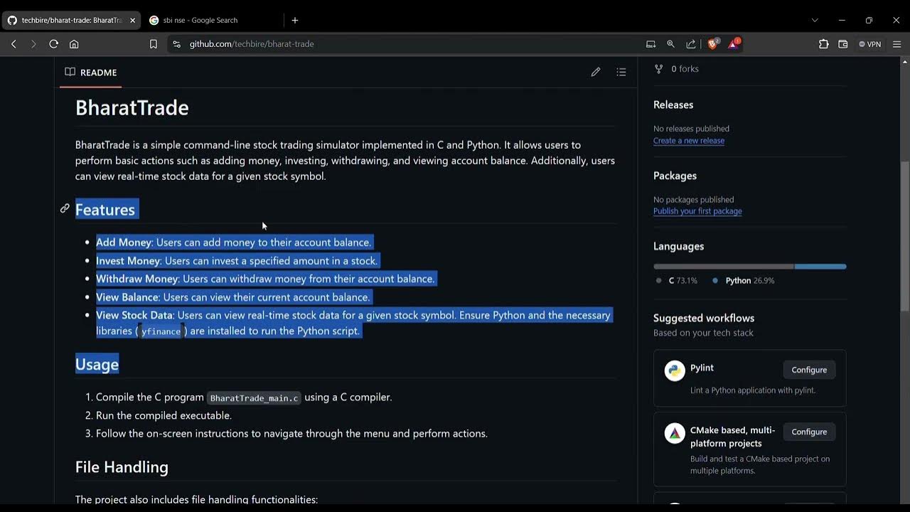 BharatTrade - Stock Trading simulator | C & Python Integration Demo - YouTube