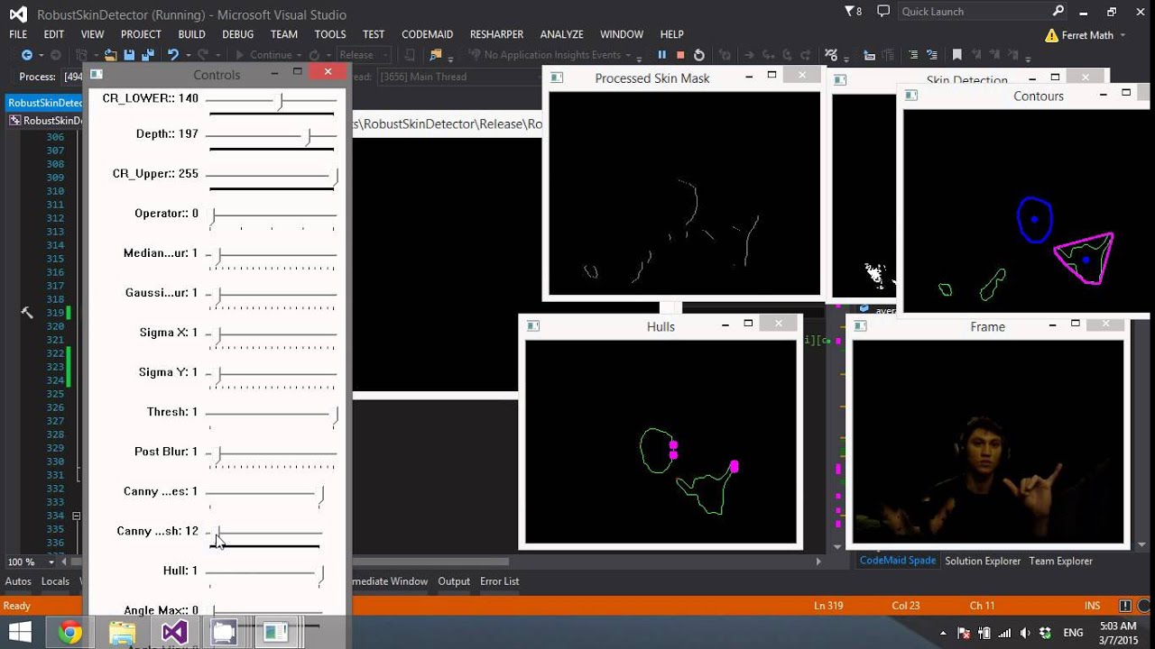 Hand Tracking, Skin Detection, and Finger Tip Detection Using OpenCV 3 ...