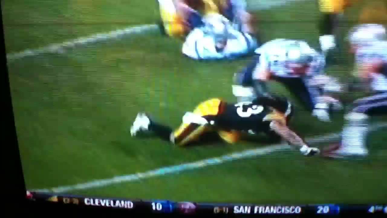 NFL fumble blooper!!! - YouTube