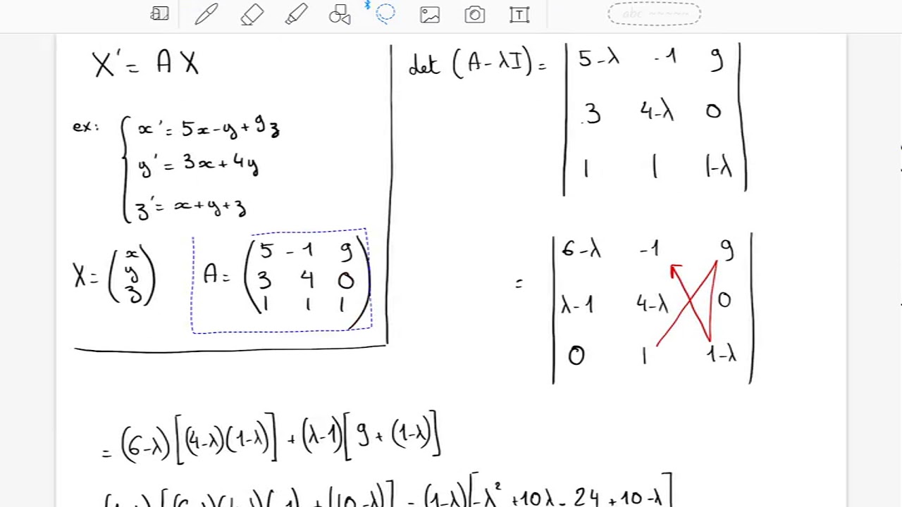 Résoudre EDP avec une matrice diagonalisable - YouTube