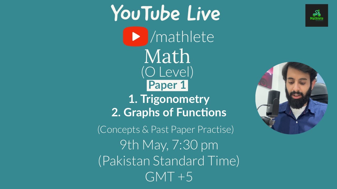 O level Math - Paper 1 (Trigonometry and Graphs of Functions) - YouTube