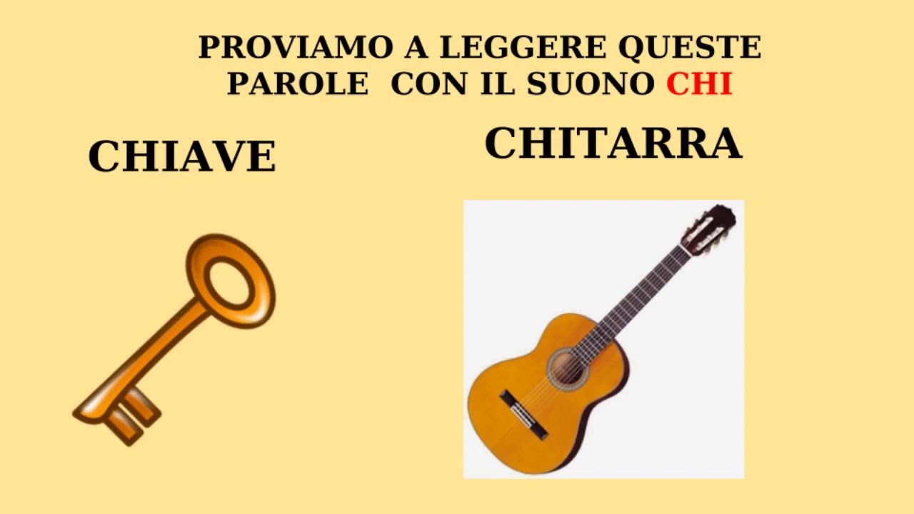 Lettura suoni Che Chi è Che Ghi - YouTube