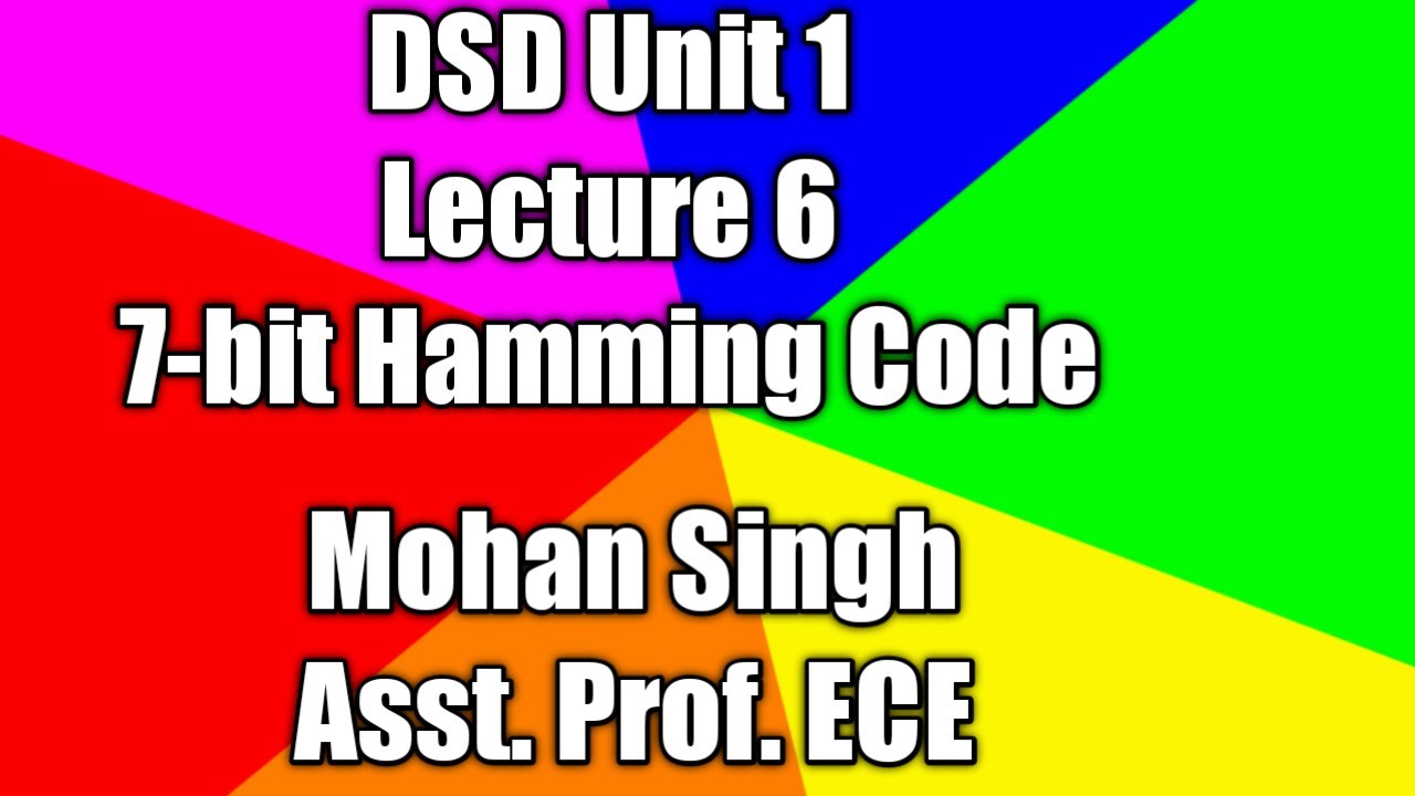 DSD L6 7-bit Hamming code Generation, error detection and correction ...