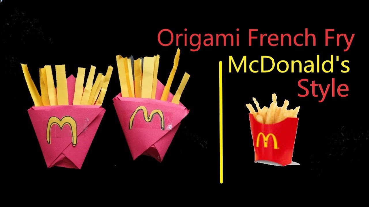 Origami French Fries with Beautiful Fries Holder | McDonald's Style ...