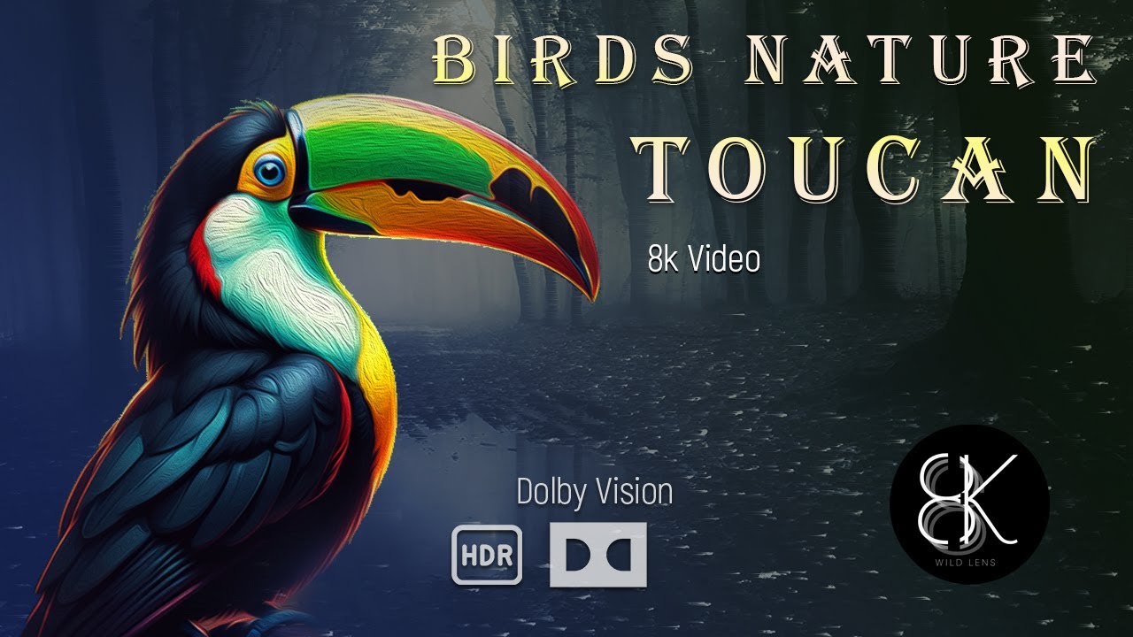 Birds Nature Toucan 8k Ultra HDR Dolby Vision 60fps | 8k Wild Lens ...