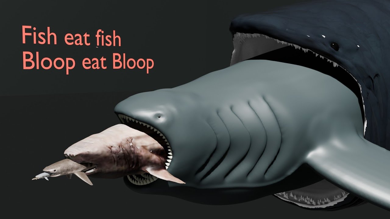 Fish eat fish | Bloop eat Bloop | Size Comparison | 3D Animation | Sea ...
