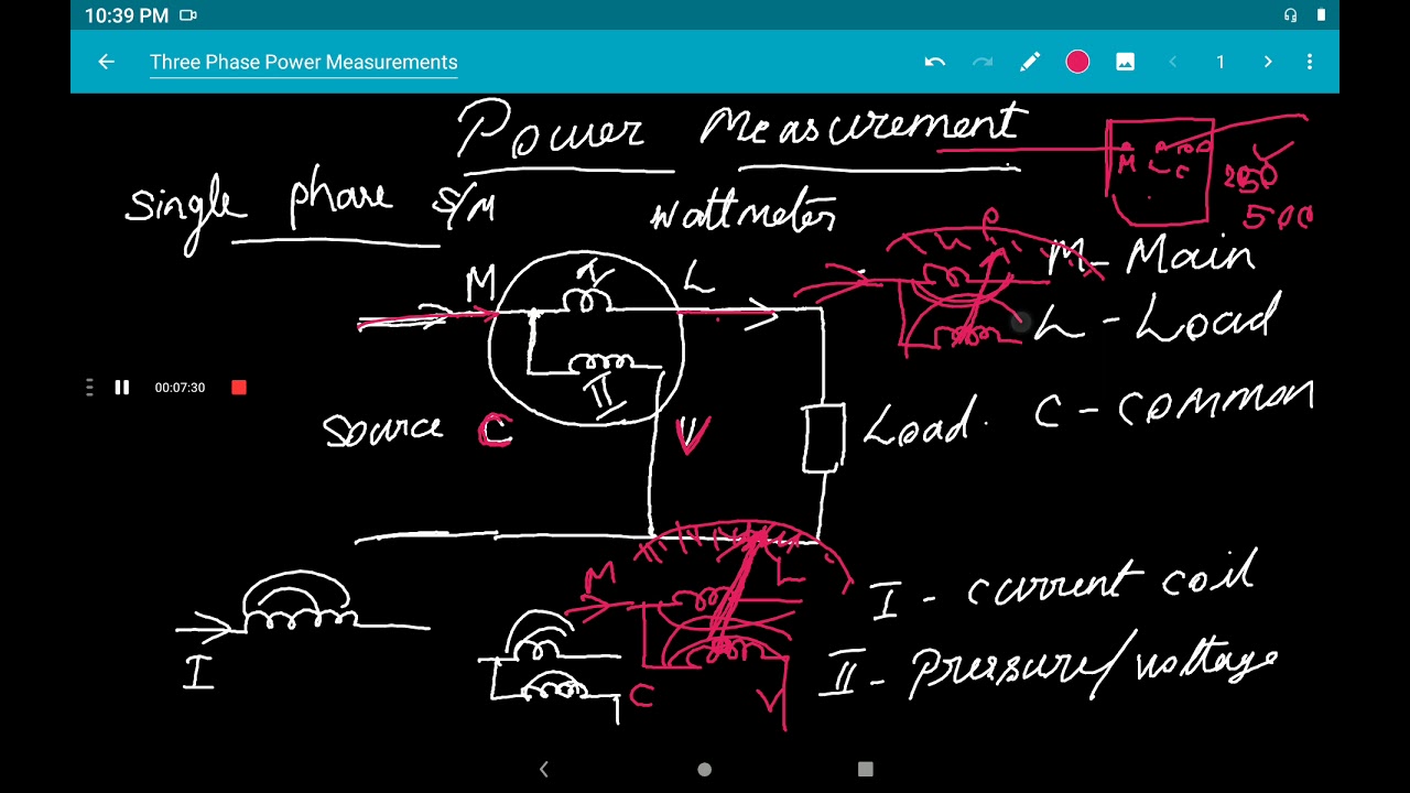 power measurement in three phase system - YouTube