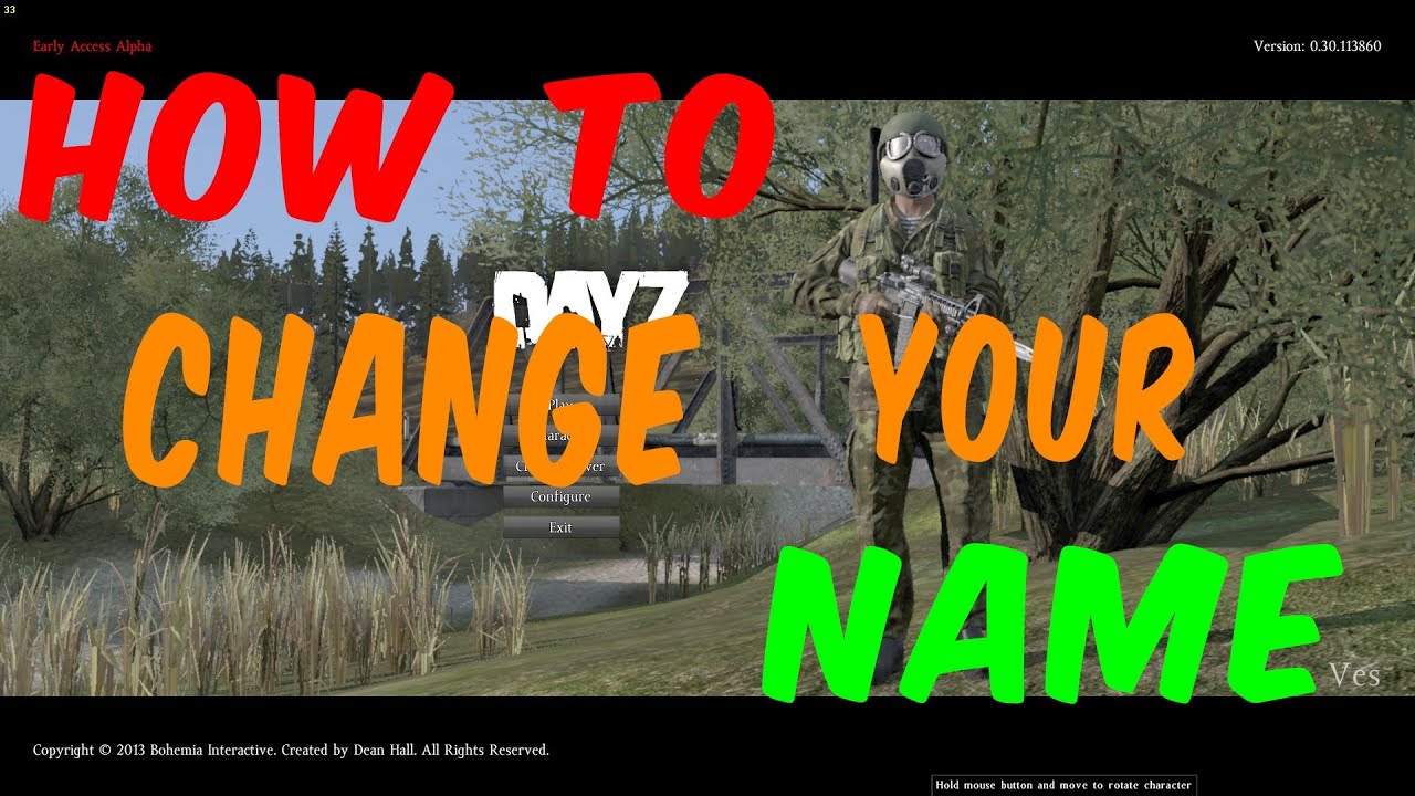 HOW TO CHANGE NAME IN DAYZ STANDALONE Quick Tip YouTube how-to-change-name-in-dayz-standalone-quick-tip-youtube
