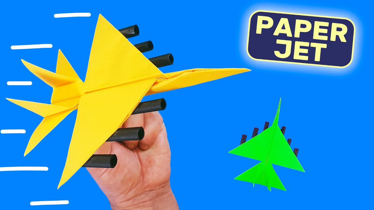 How to make a Paper jet plane. Easy Origami Paper plane - YouTube