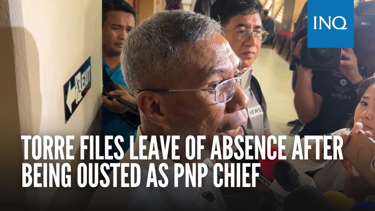 Torre files leave of absence after being ousted as PNP chief - YouTube