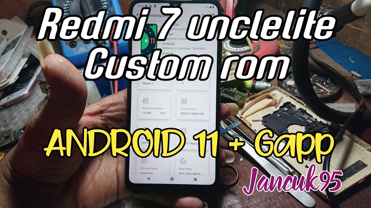 CUSTOM ROM REDMI 7 UNCLELITE ANDROID 11 + Gapps 1 file - YouTube