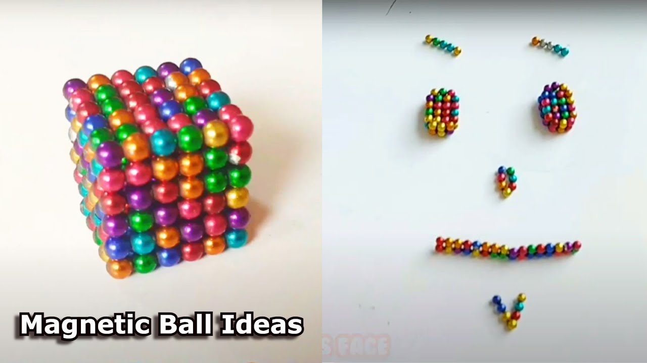 How To Build Cube & Face From Magnetic Balls | Magnetic Balls Ideas For ...