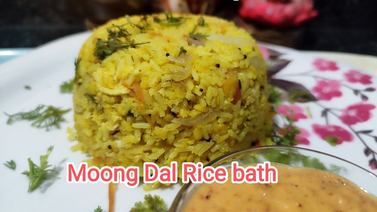 summer special moong dal rice bath|ಮೂಂಗ್ ದಾಲ್ ರೈಸ್ ಬಾತ್ - YouTube