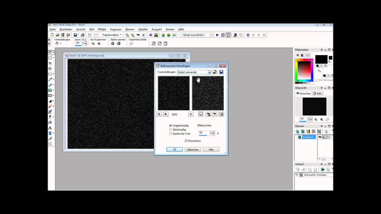 How to create snow using Paint Shop Pro9 - YouTube