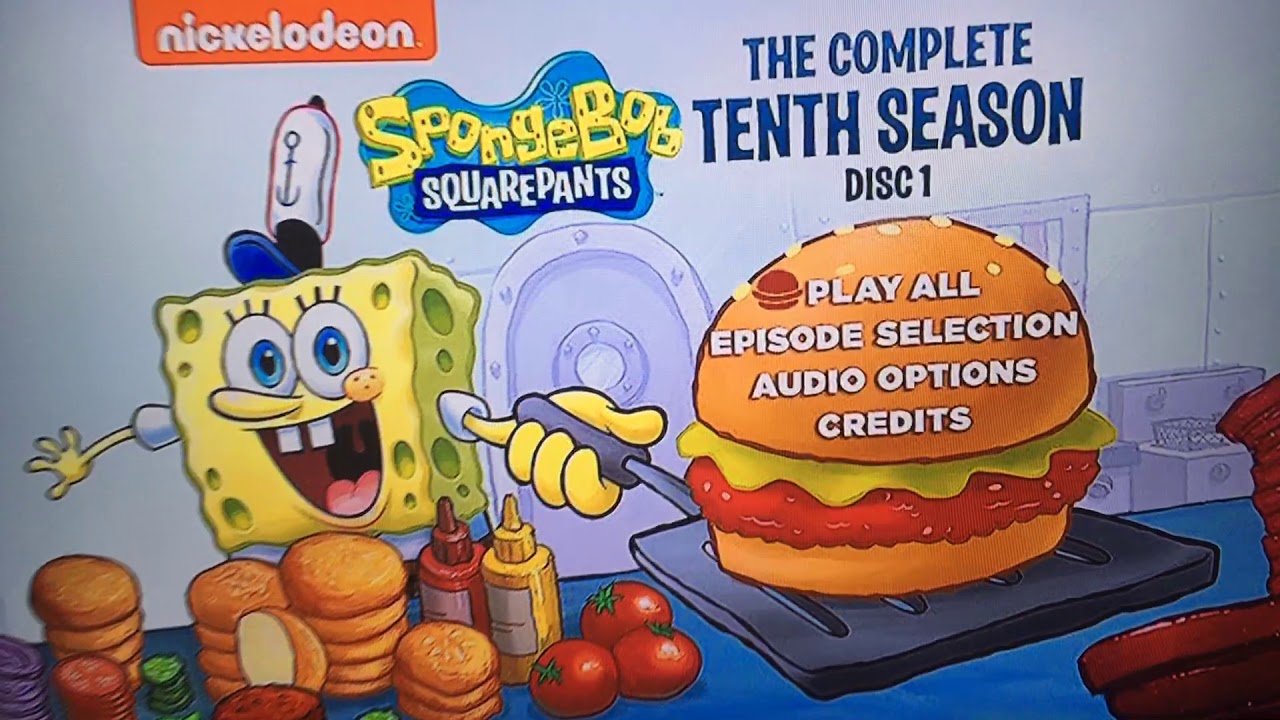 Spongebob Squarepants the complete tenth season Disc 1 DVD Menu ...