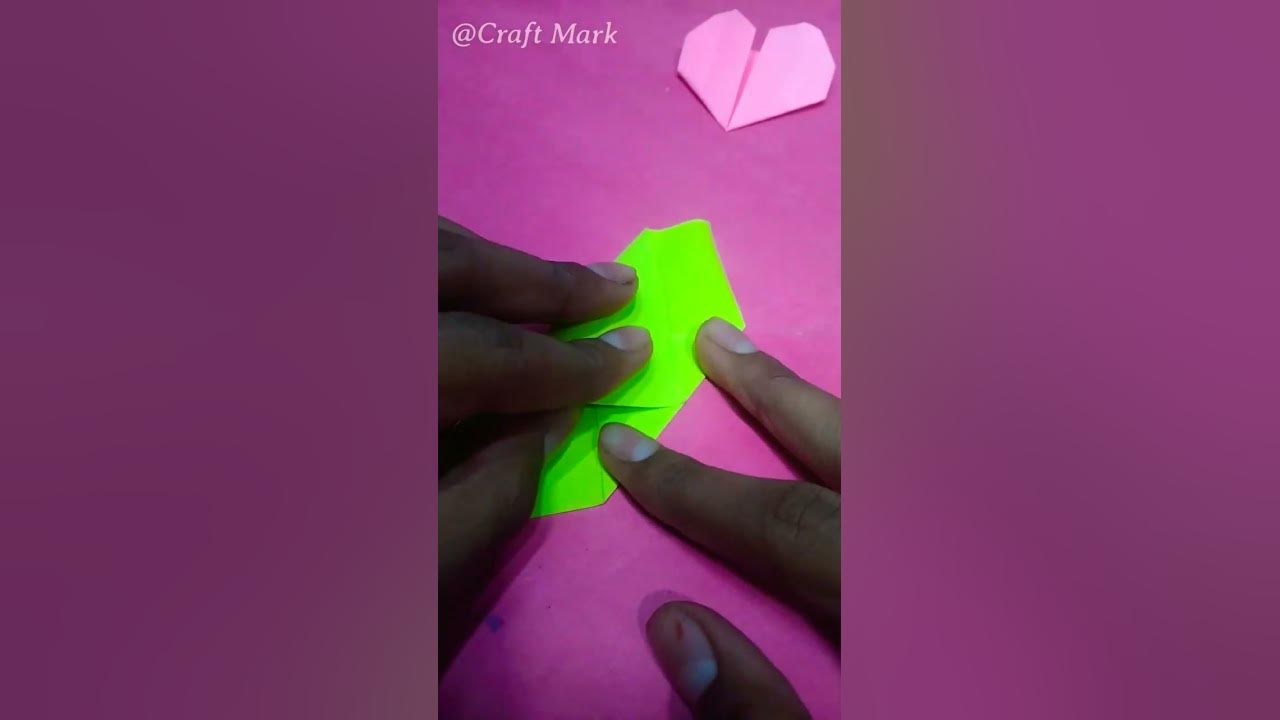 Origami Heart Bookmark π€ποΈll Heart Viral Craftmark ππΈπ· Youtube