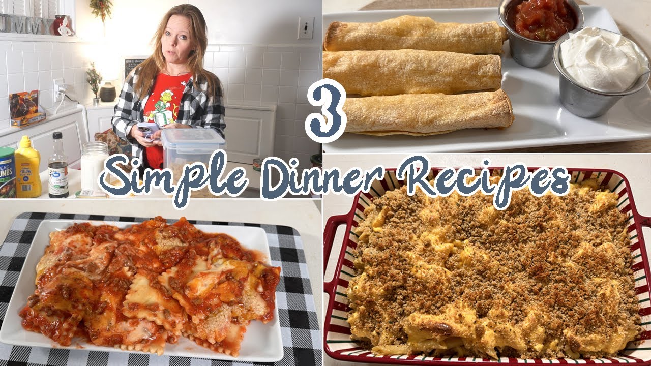 3 Simple Dinner Recipes / What's for Dinner / 3 Easy Recipes - YouTube