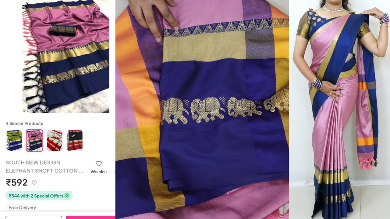 Most Beautiful Saree | Meesho Online Saree Unboxing | Simple And ...