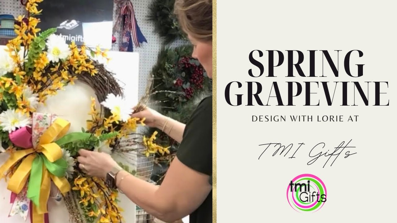 SPRING GRAPEVINE WREATH/DIY WREATH/WREATH CRAFTING - YouTube