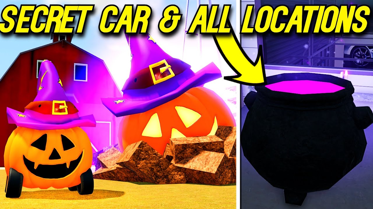 *NEW* SECRET PUMPKIN CAR & ALL CAULDRON LOCATIONS IN DRIVING EMPIRE ...