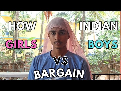 how indian girls vs indian boys bargain | justjadhav - YouTube