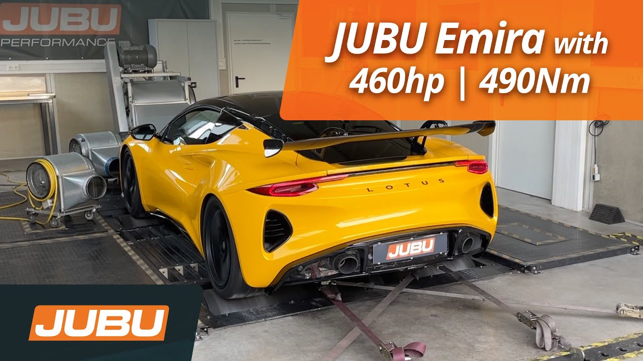 JUBU Lotus Emira 460 - performance upgrade - YouTube