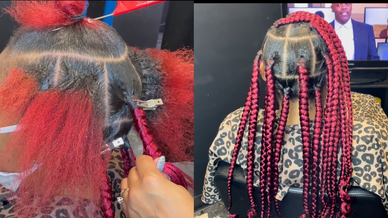 JUMBO KNOTLESS BOX BRAIDS TUTORIAL - YouTube