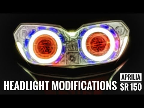 APRILIA SR 150...... THE BEST HEADLIGHT MODIFICATIONS..! - YouTube