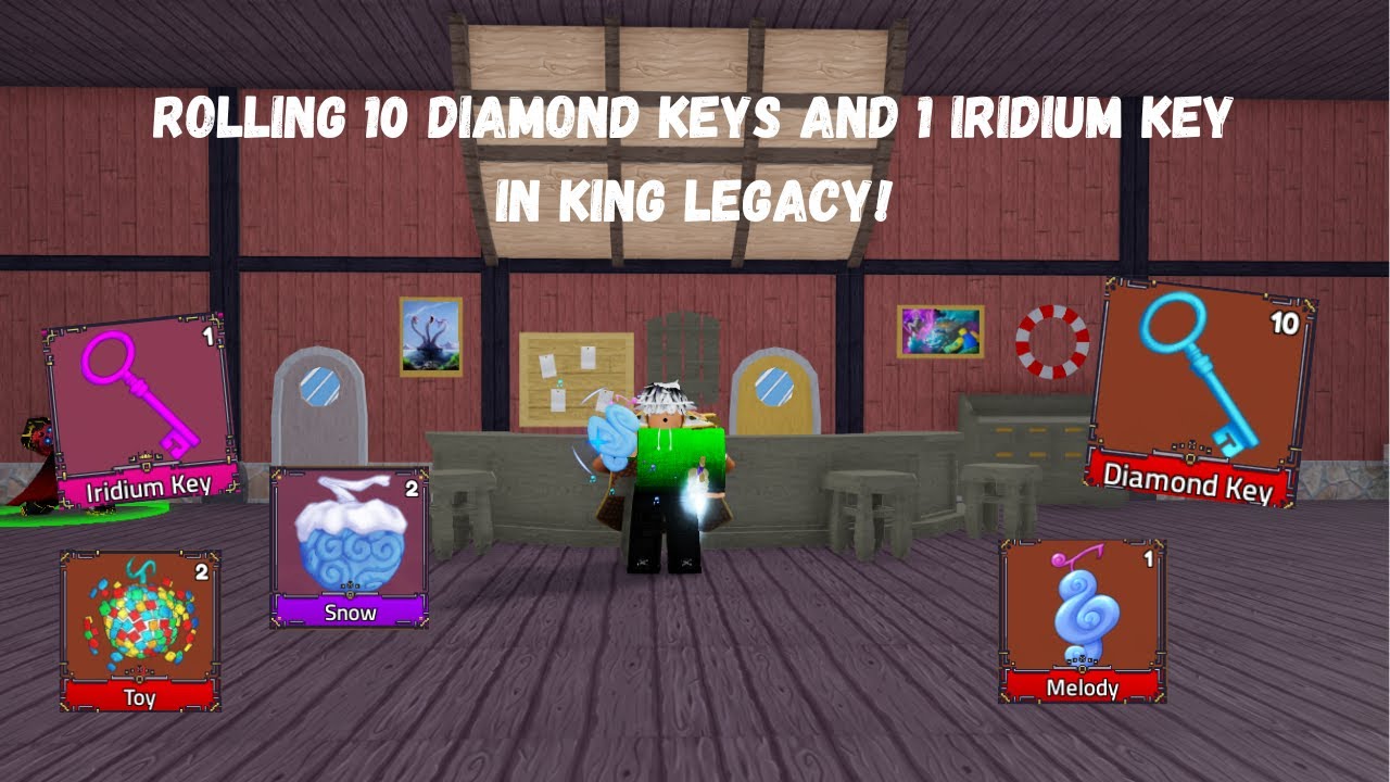 Rolling 10 Diamond and 1 Iridium Keys In Roblox King Legacy! - YouTube