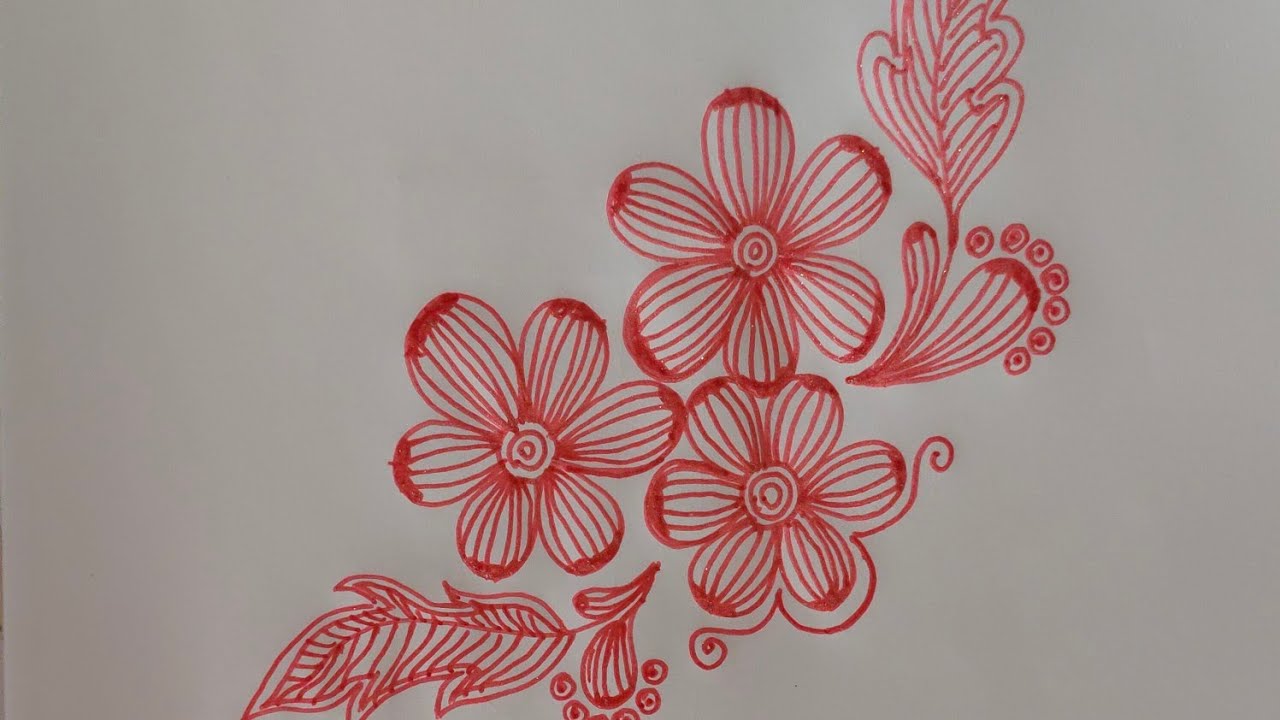 Monochromatic Flower Painting