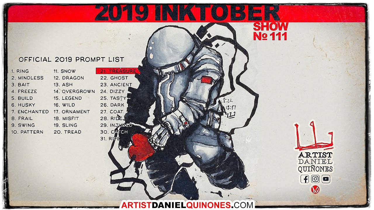Daily drawing without picking up pen / Inktober 2019 #21 / Time-lapse ...