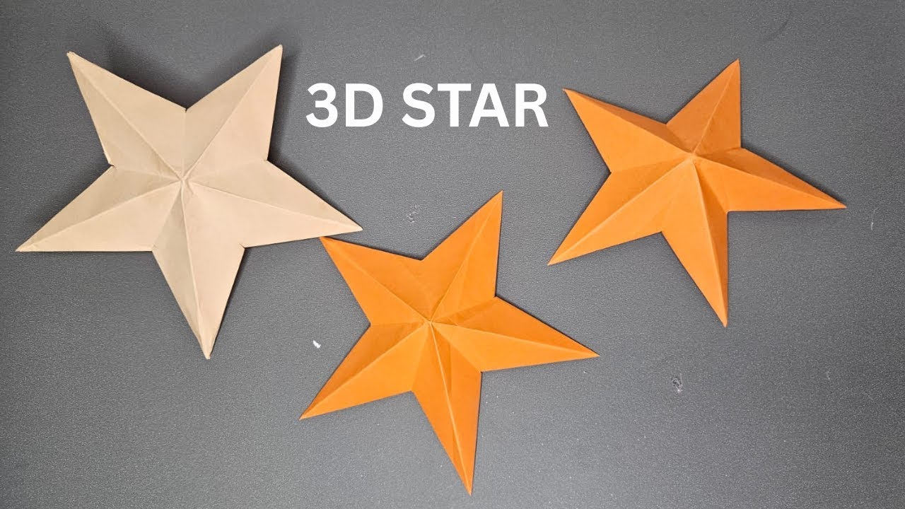 3D STAR l How To Make Paper 3D Star l DIY l Paper Craft Ideas l Origami ...