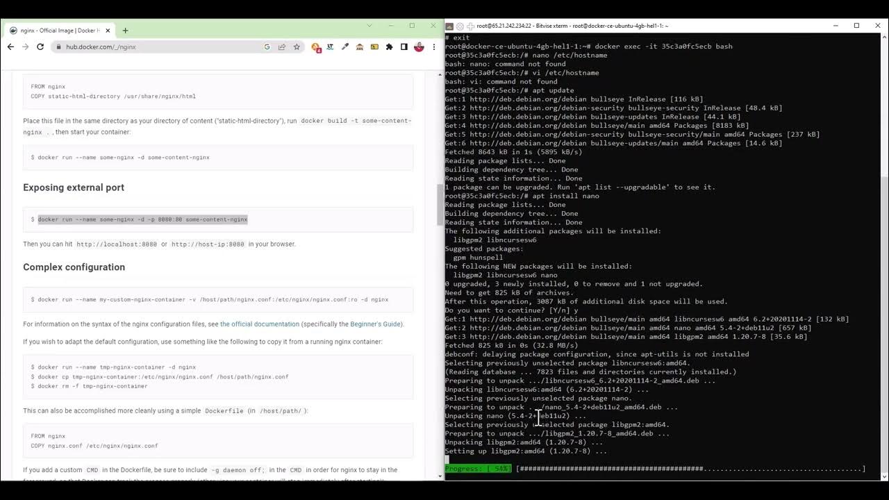Como ingresar a nuestro docker con root y cambiar el hostname - YouTube