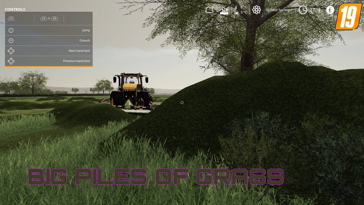 BIG PILES OF GRASS (FS19) Timelapse - YouTube