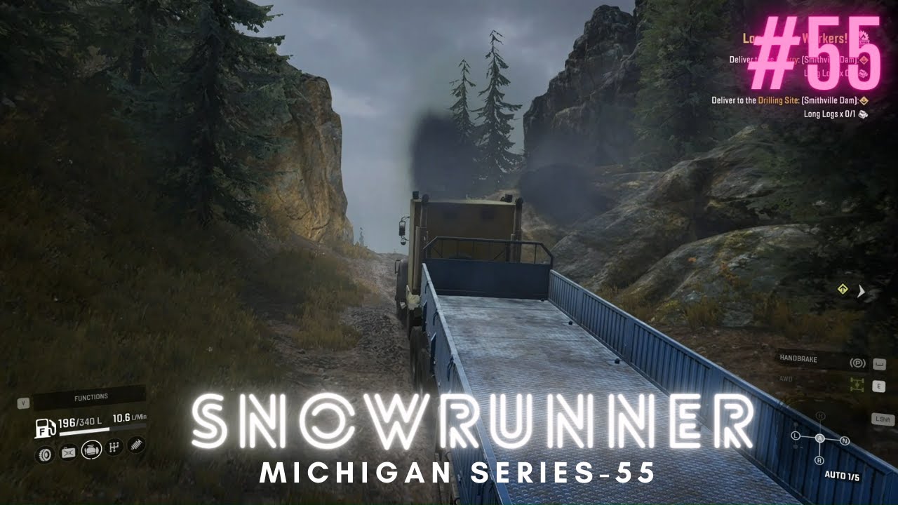 #snowrunner - 55 Logs to the Workers-I (Contract-10) with Navistar 5000 ...