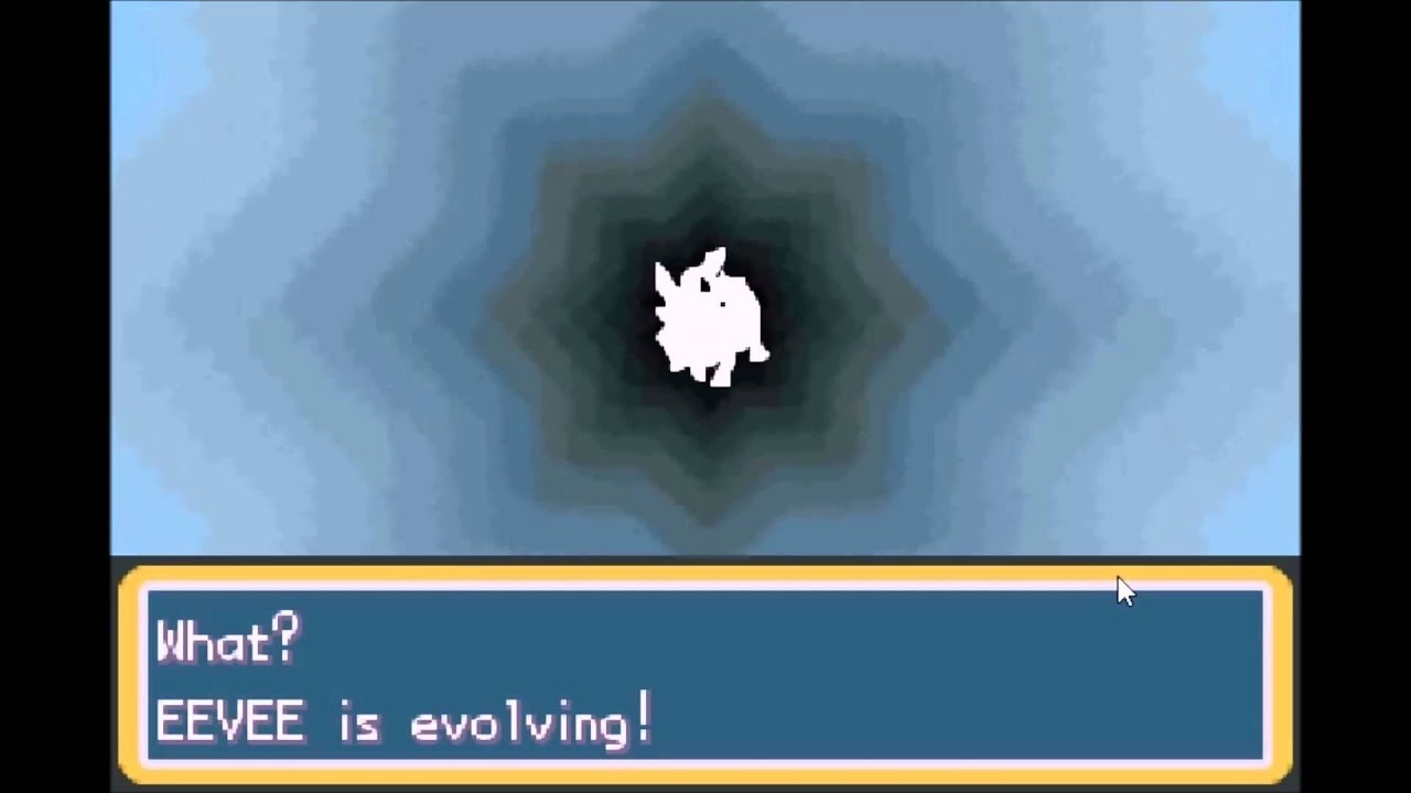 Pokémon Fire Red GBA: Eevee evolves into Vaporeon - YouTube