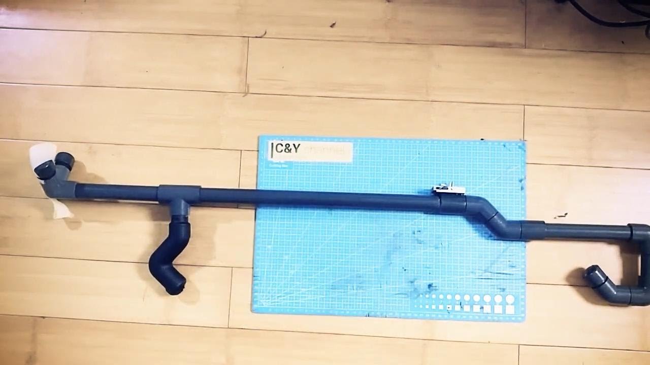 Slingshot rifle /PVC pipe/homemade/quick release - YouTube