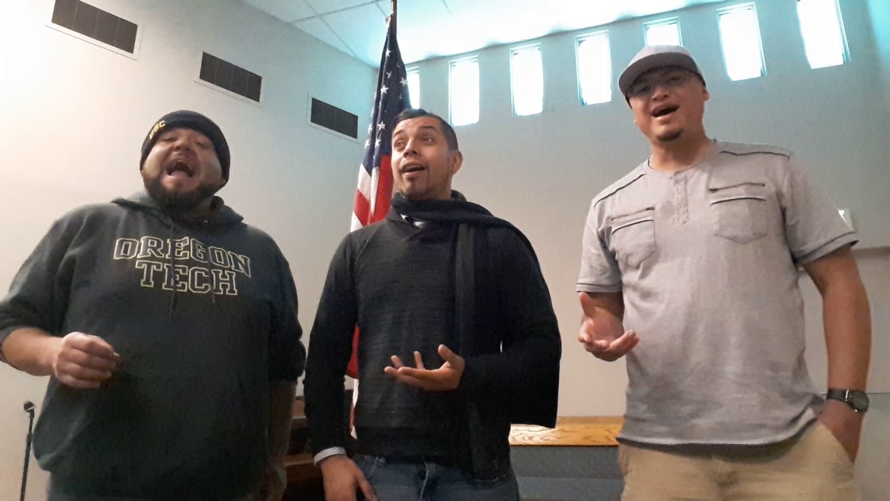 Singing The National Anthem Eddie, Matt, Javier - YouTube