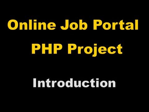 Online Job Portal Project In PHP - Php Project Tutorial (Hindi) - 1 - YouTube