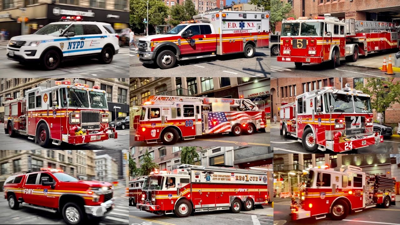 FDNY, NYPD, EMS Responding Compilation - YouTube