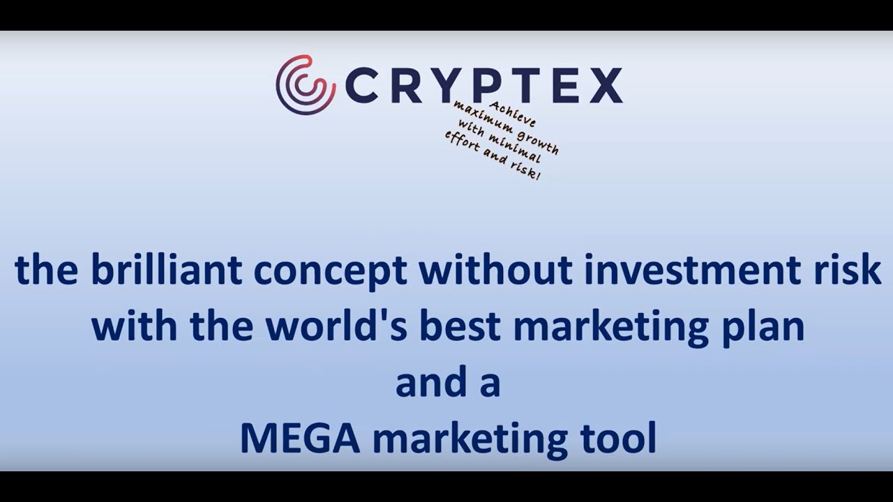 Cryptex - English presentation - Investment without your own money ...