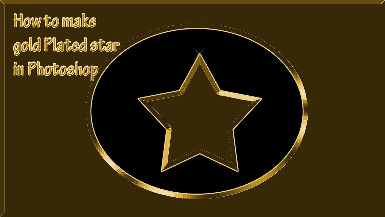 How to Create Gold plated Star effect in Photoshop - YouTube
