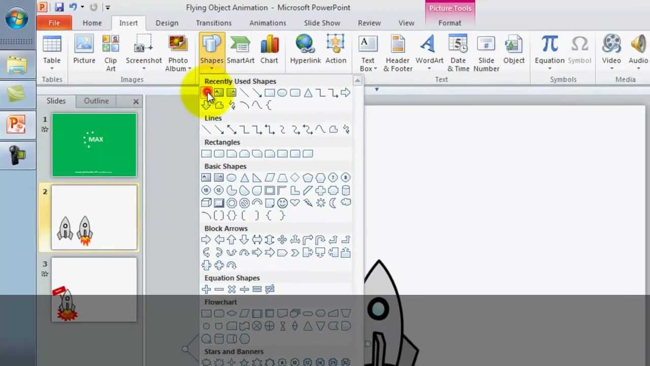 Flying Object Animation - YouTube